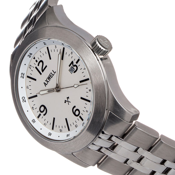 Axwell Marauder Men's Watch Silver Band Silver Case AXWAW110-1 – Axwell ...